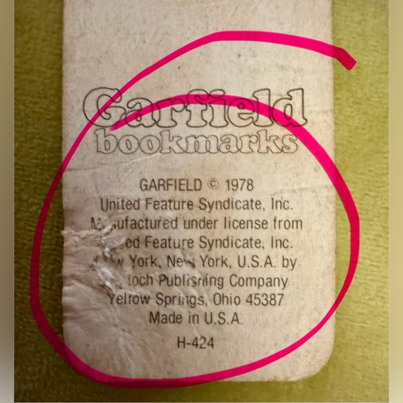 Garfield | Other | Lot Of 5 Vintage Garfield Cartoon Bookmarks Early 8s ...